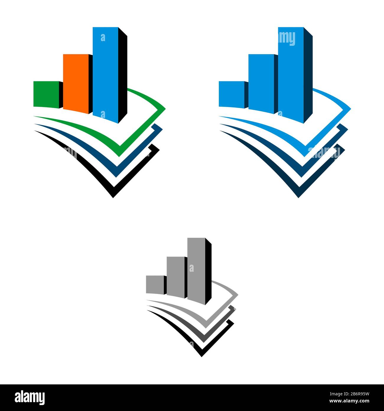 Stock Exchange and Paper Logo Template Illustration Design Illustration ...