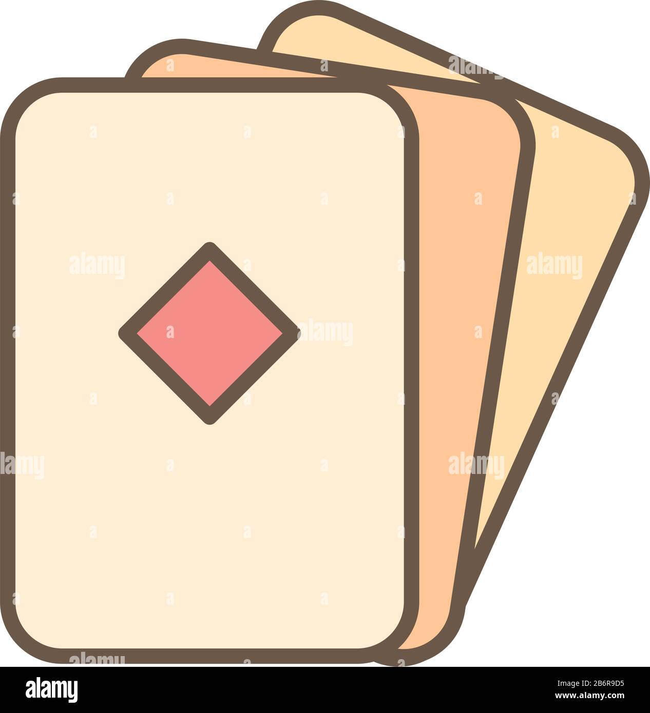 poker diamond cards block style icon Stock Vector Image & Art - Alamy