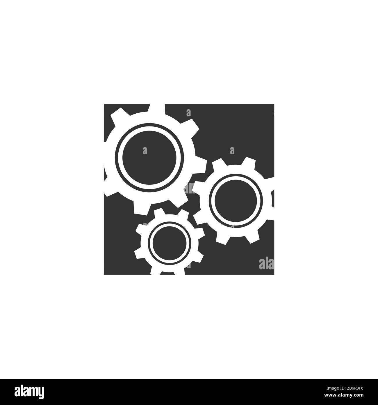 Square Gear vector Logo Template Illustration Design. Vector EPS 10 ...