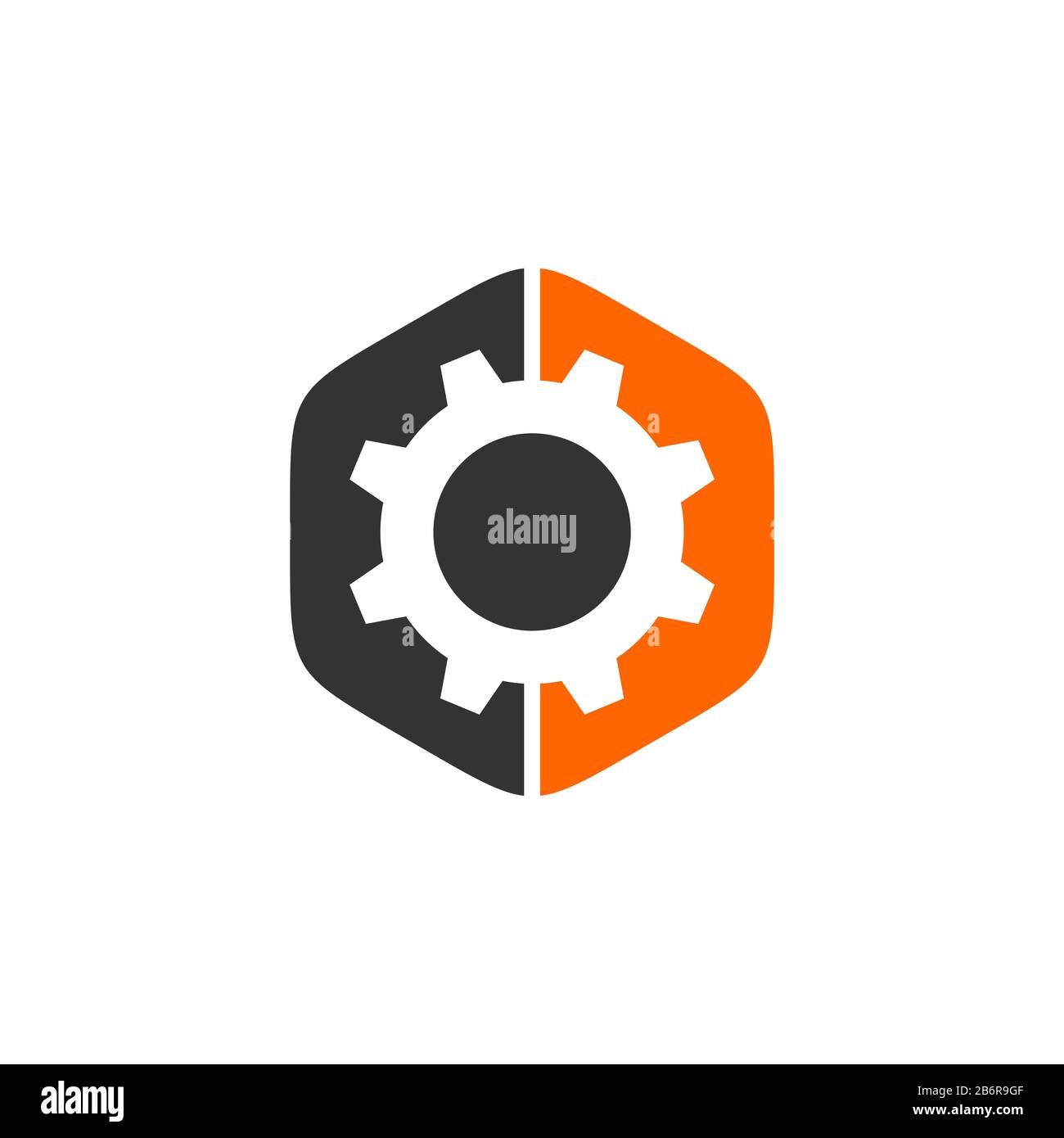 Cog hexagon hi-res stock photography and images - Alamy