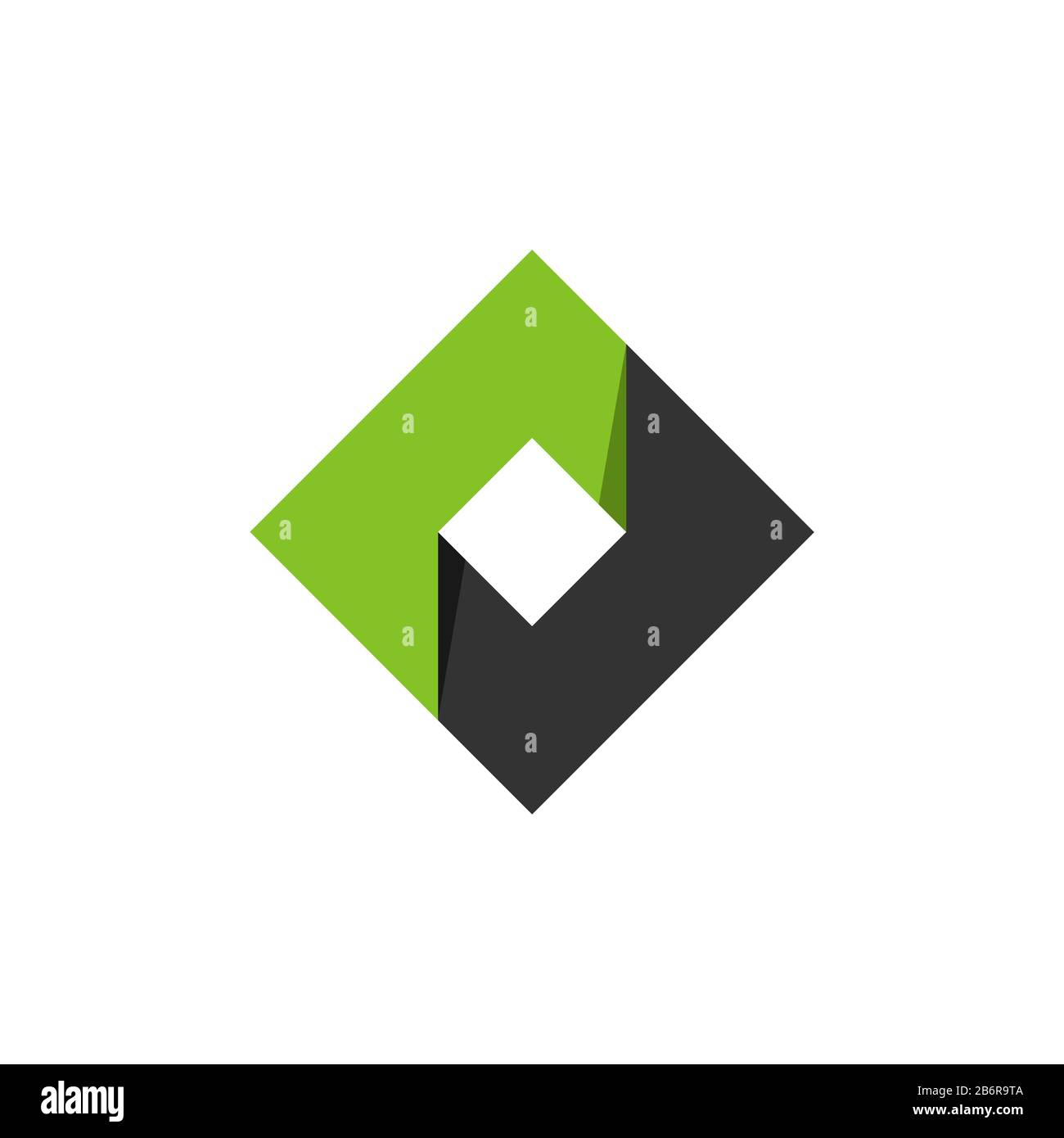 Abstract Square Green and Gray Logo Template Illustration Design ...