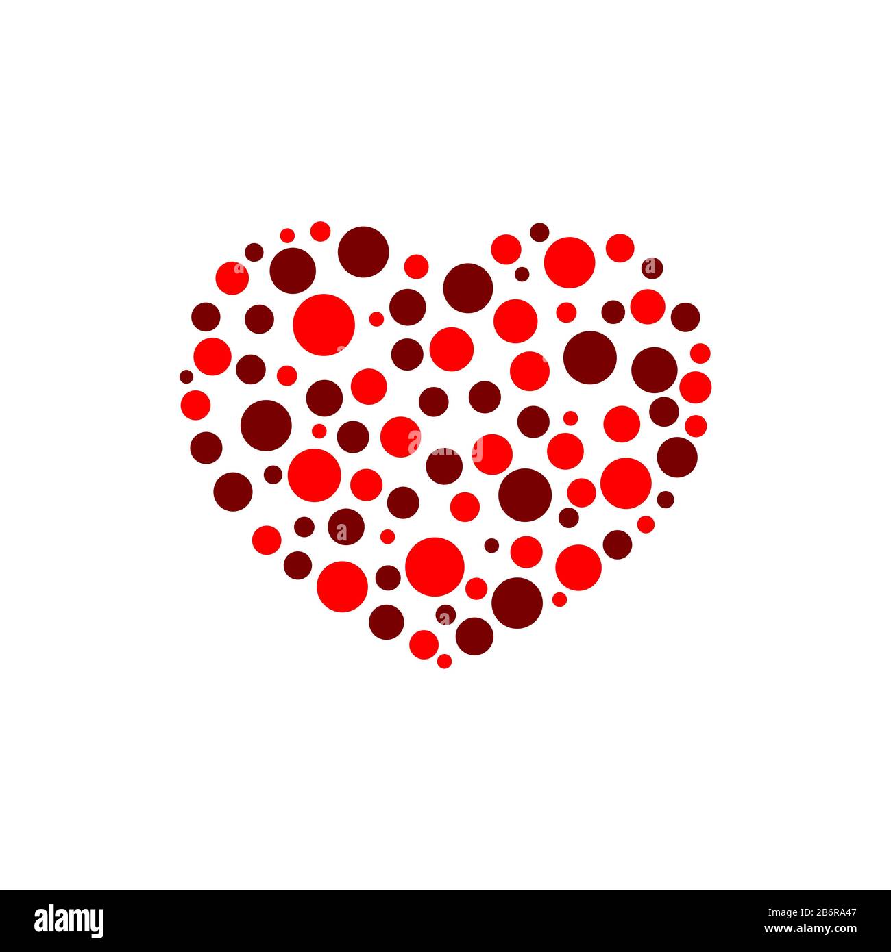 Red Dots Heart Shape Logo Template Illustration Design. Vector EPS 10 ...