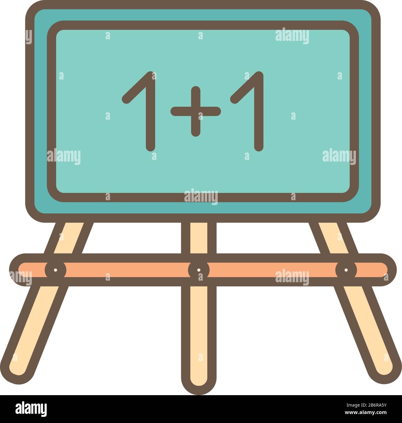 chalkboard with numbers block style Stock Vector Image & Art - Alamy