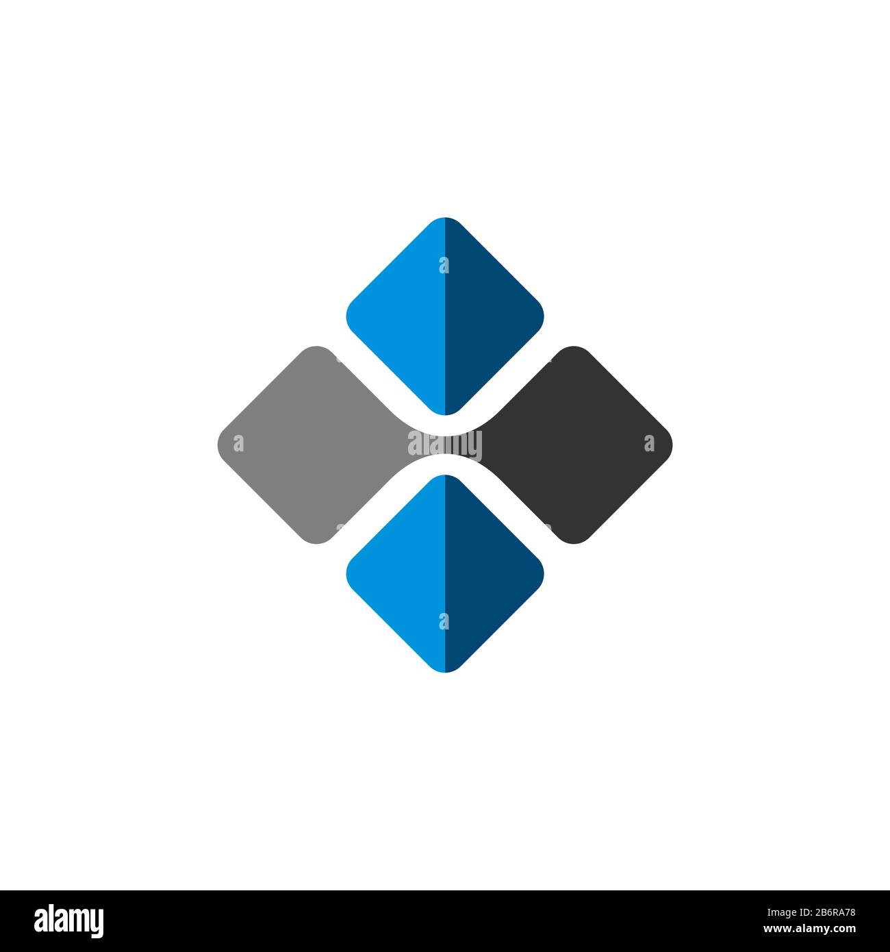 Blue / Grey Square Tile Logo Template Illustration Design. Vector EPS ...