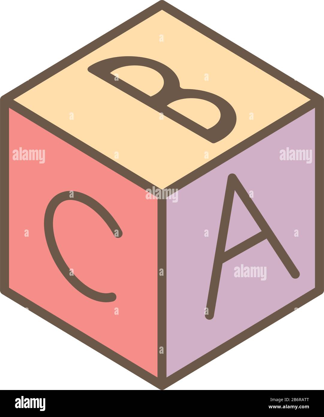 Pink Abc Blocks Clipart