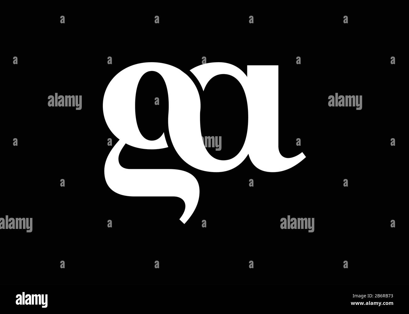 G A, GA Initial Letter Logo design vector template, Graphic Alphabet ...