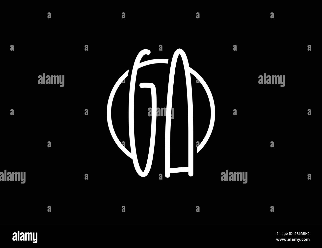 G A, GA Initial Letter Logo design vector template, Graphic Alphabet ...