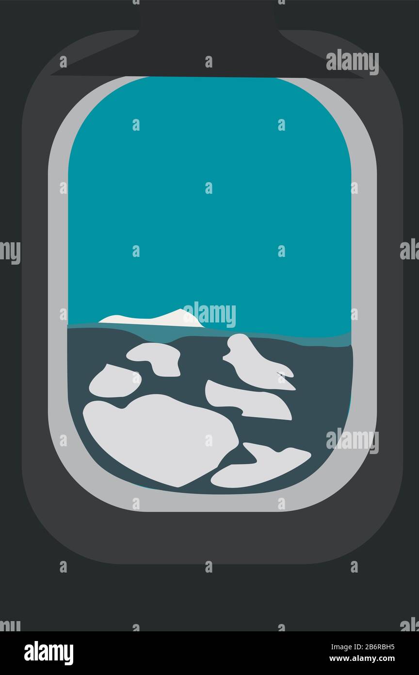 Airplane window, illustration, vector on white background Stock Vector ...