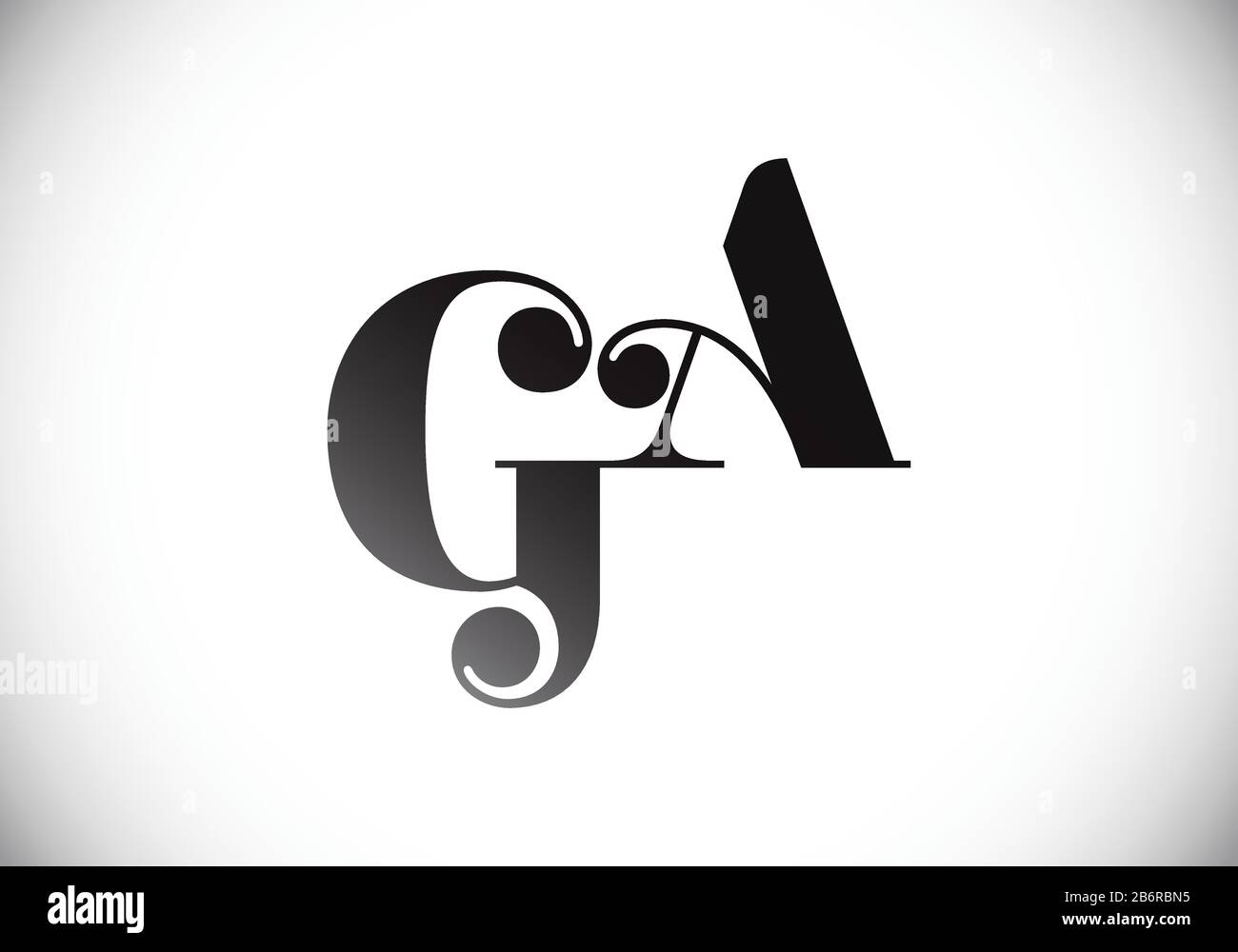 G A, GA Initial Letter Logo design vector template, Graphic Alphabet ...