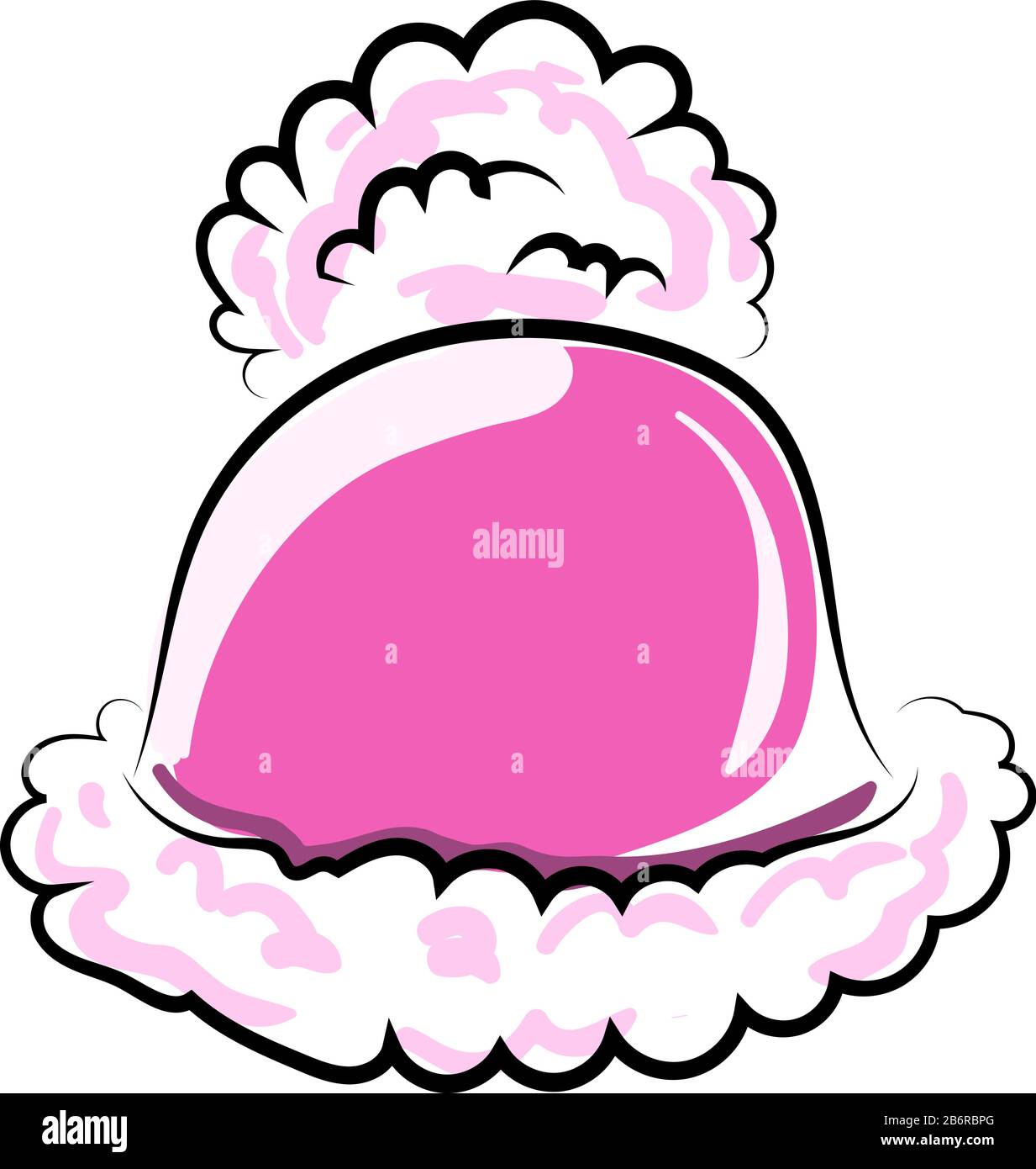 Pink cap, illustration, vector on white background Stock Vector Image ...