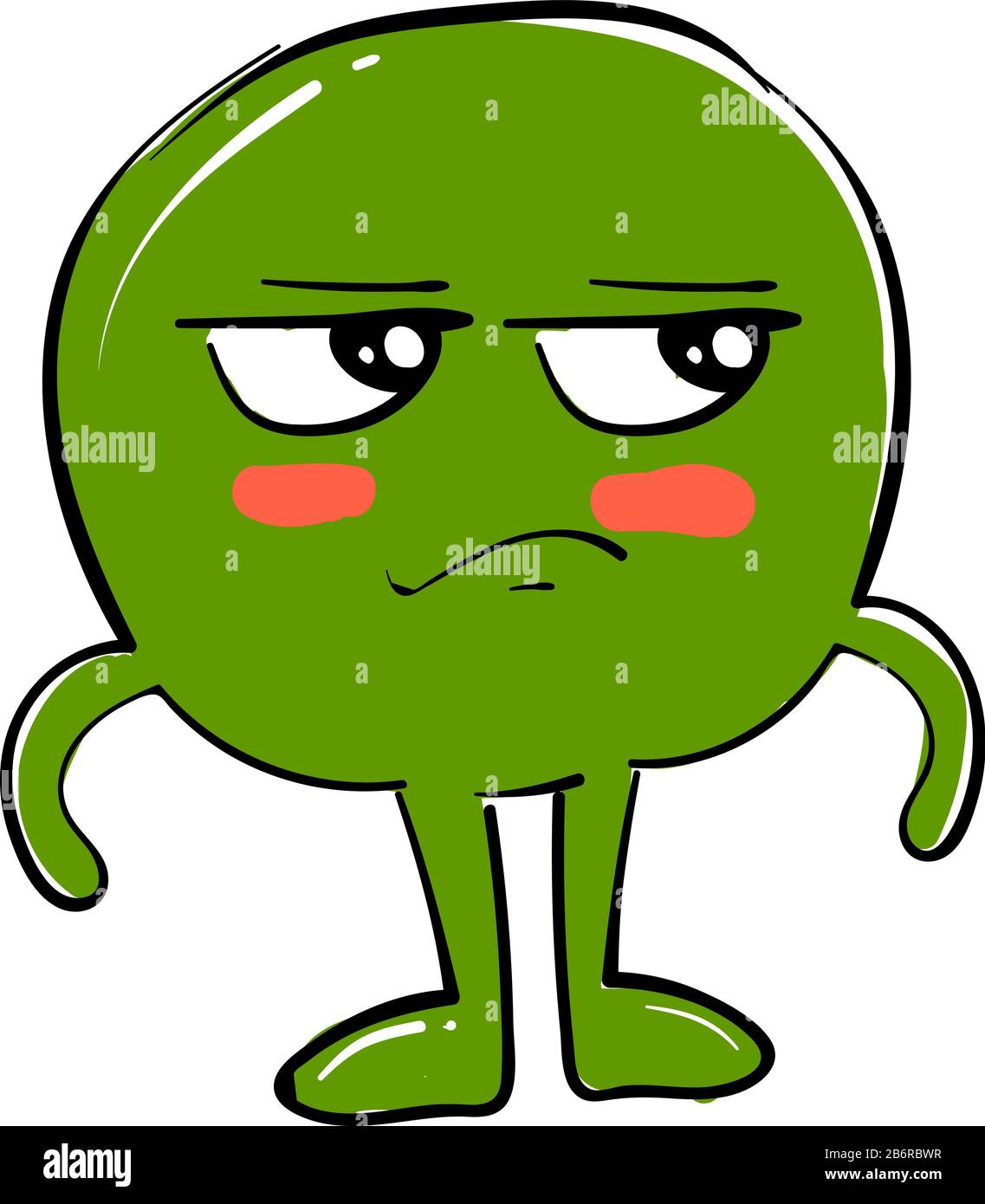 Angry pea, illustration, vector on white background Stock Vector Image & Art - Alamy