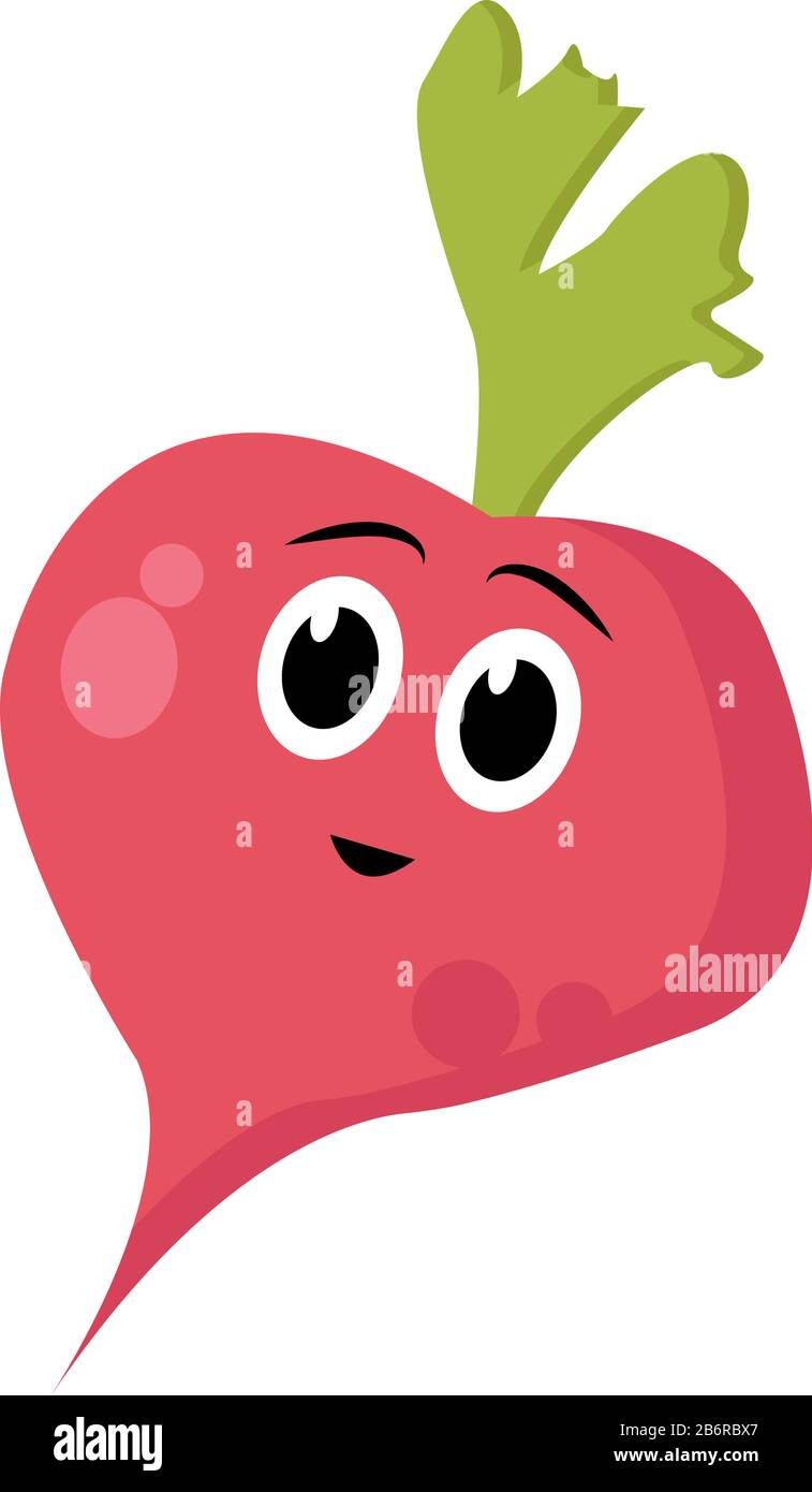 Happy beet, illustration, vector on white background Stock Vector Image ...