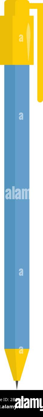 A blue pen, illustration, vector on white background Stock Vector Image ...