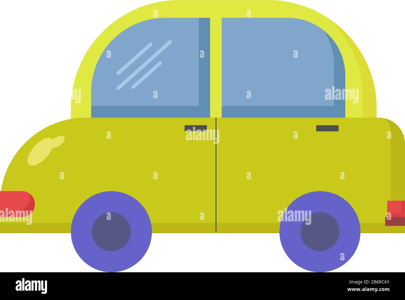 Baby yellow car, illustration, vector on white background Stock Vector ...