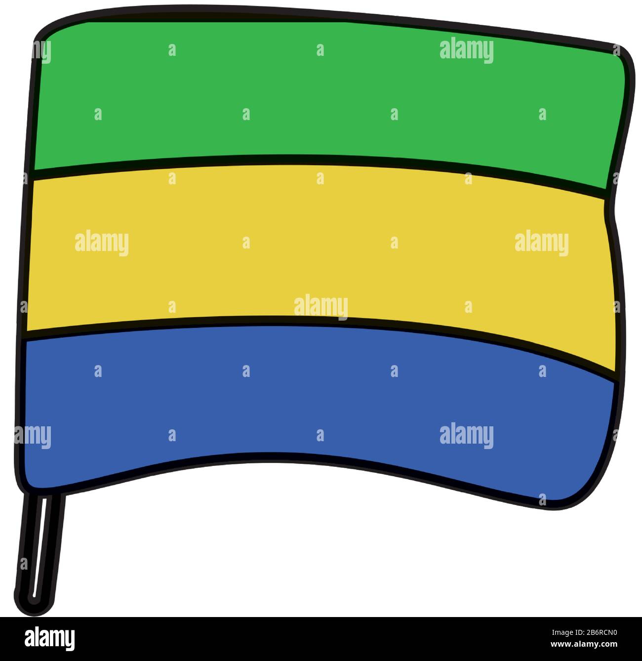 gabon flag country isolated icon Stock Vector Image & Art - Alamy