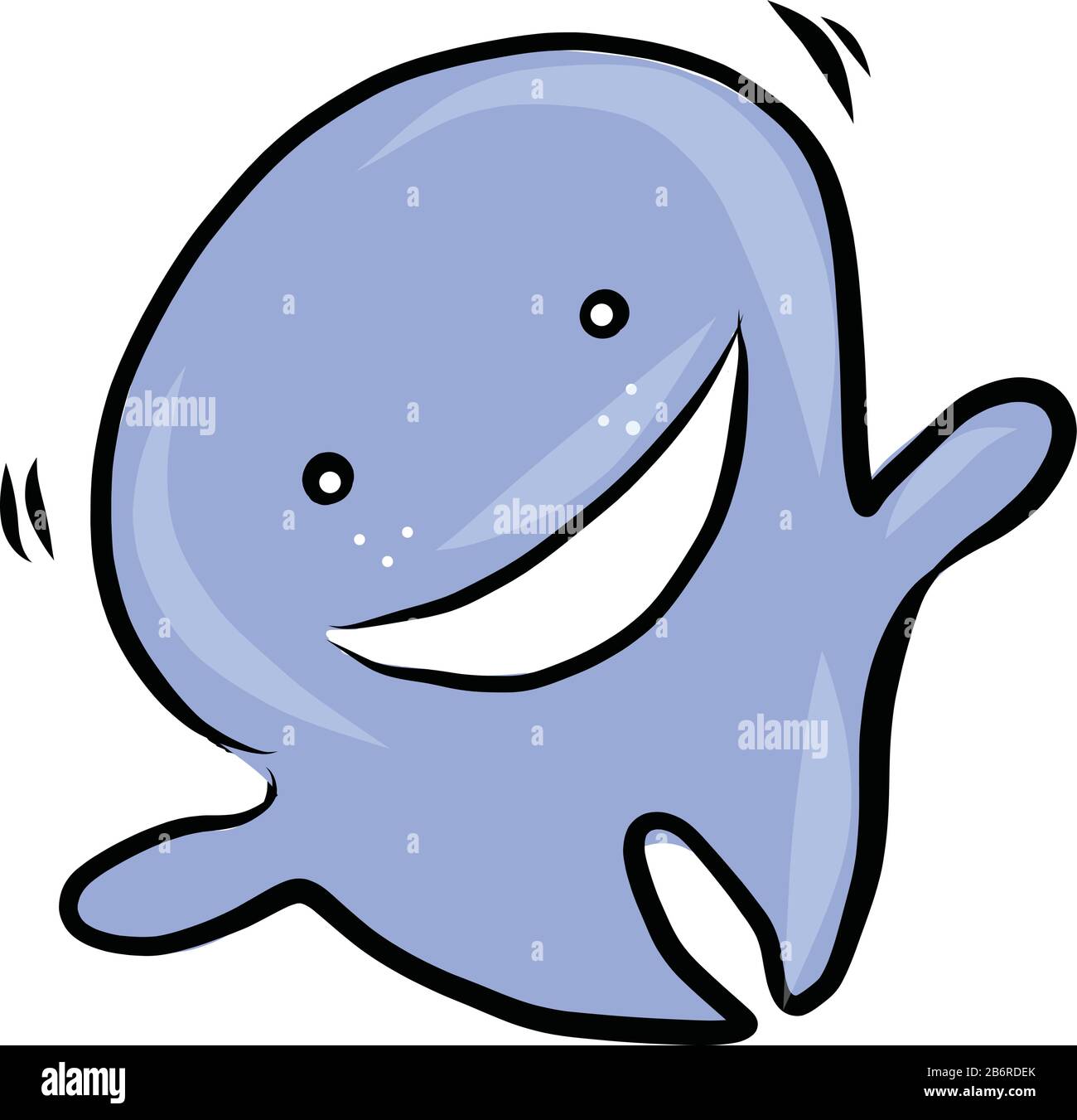 Blue monster, illustration, vector on white background Stock Vector ...