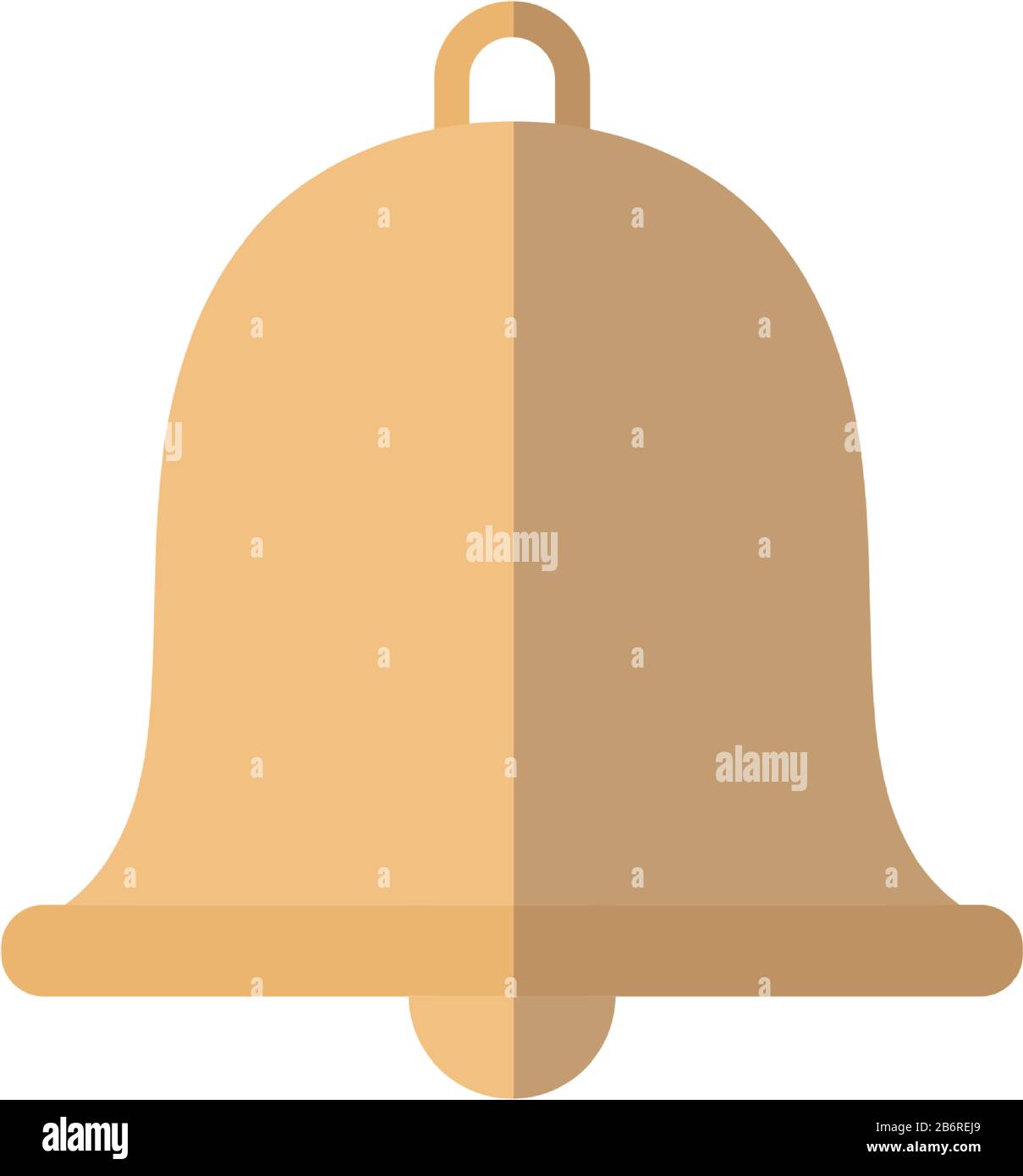 bell icon over white background, flat style, vector illustration Stock ...