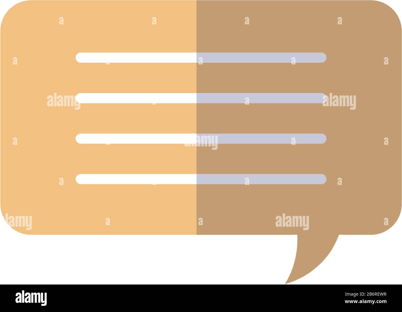 speech bubble icon over white background, flat style, vector ...