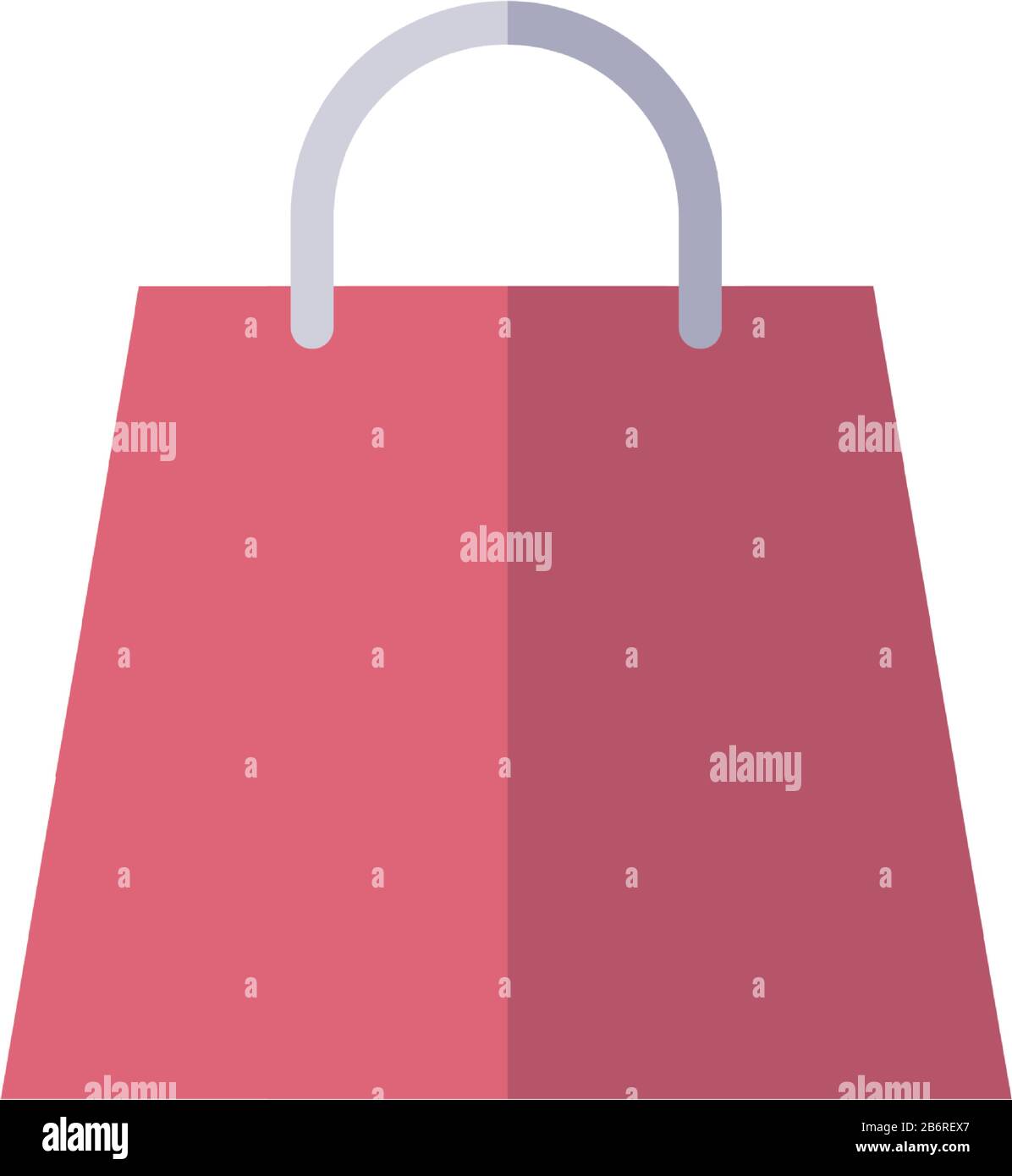 shopping bag icon over white background, flat style, vector ...