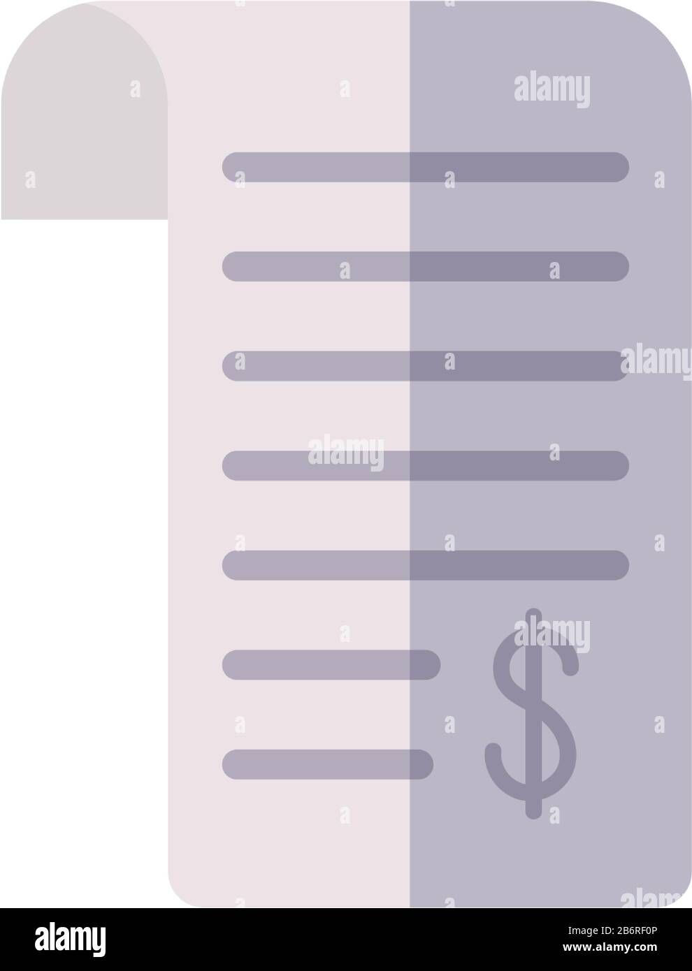money bill icon over white background, flat style, vector illustration ...