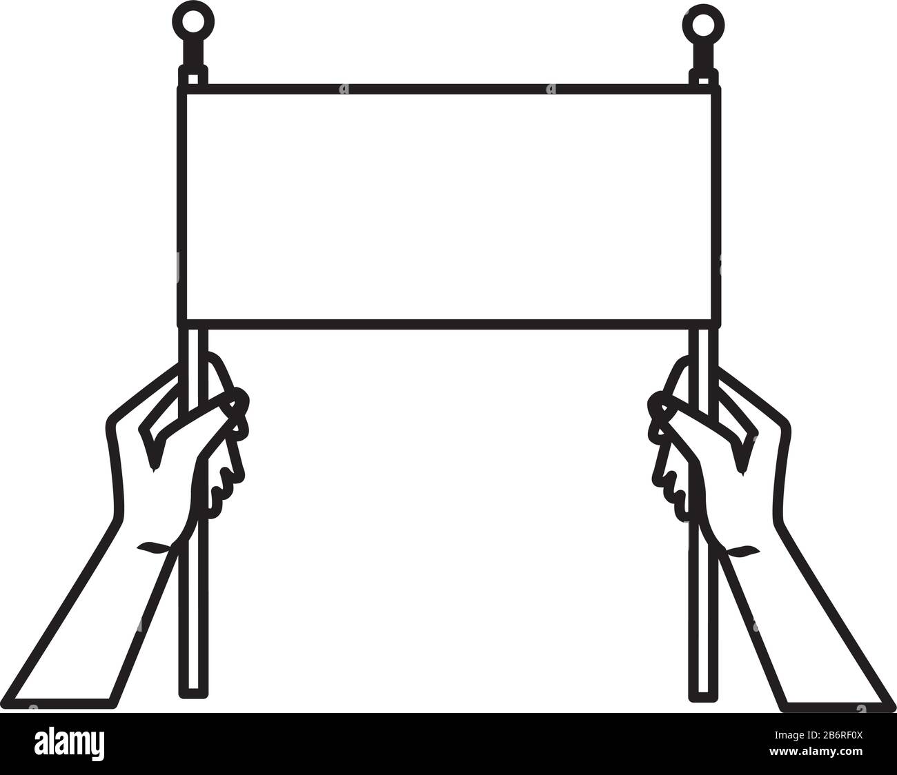 activist hands human with banner Stock Vector Image & Art - Alamy