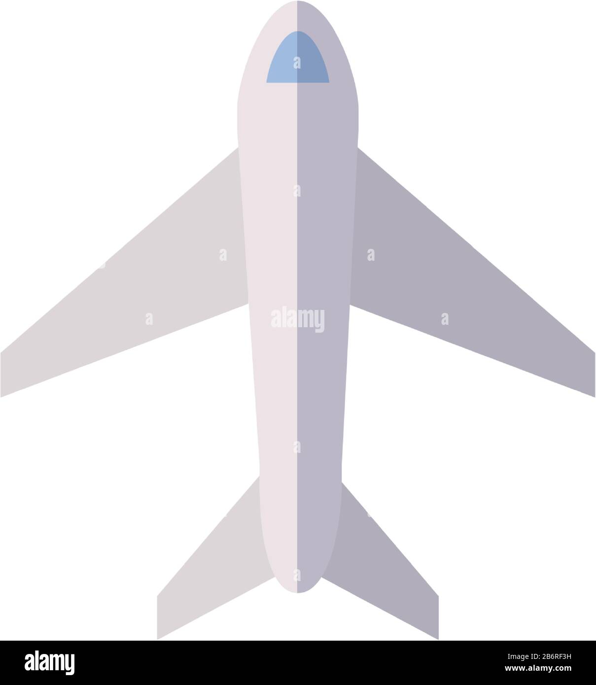 airplane icon over white background, flat style, vector illustration ...