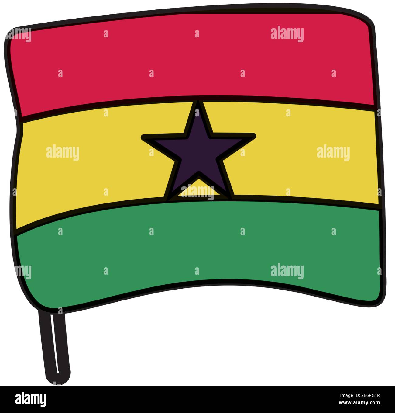 ghana flag country isolated icon Stock Vector Image & Art - Alamy