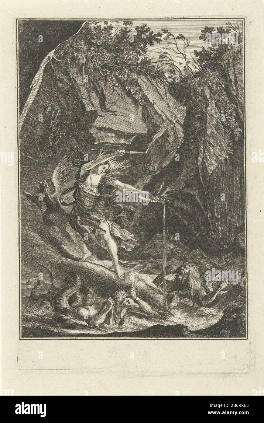 Glaucus en Scylla The jealous sorceress Circe poisoning the water, so ...