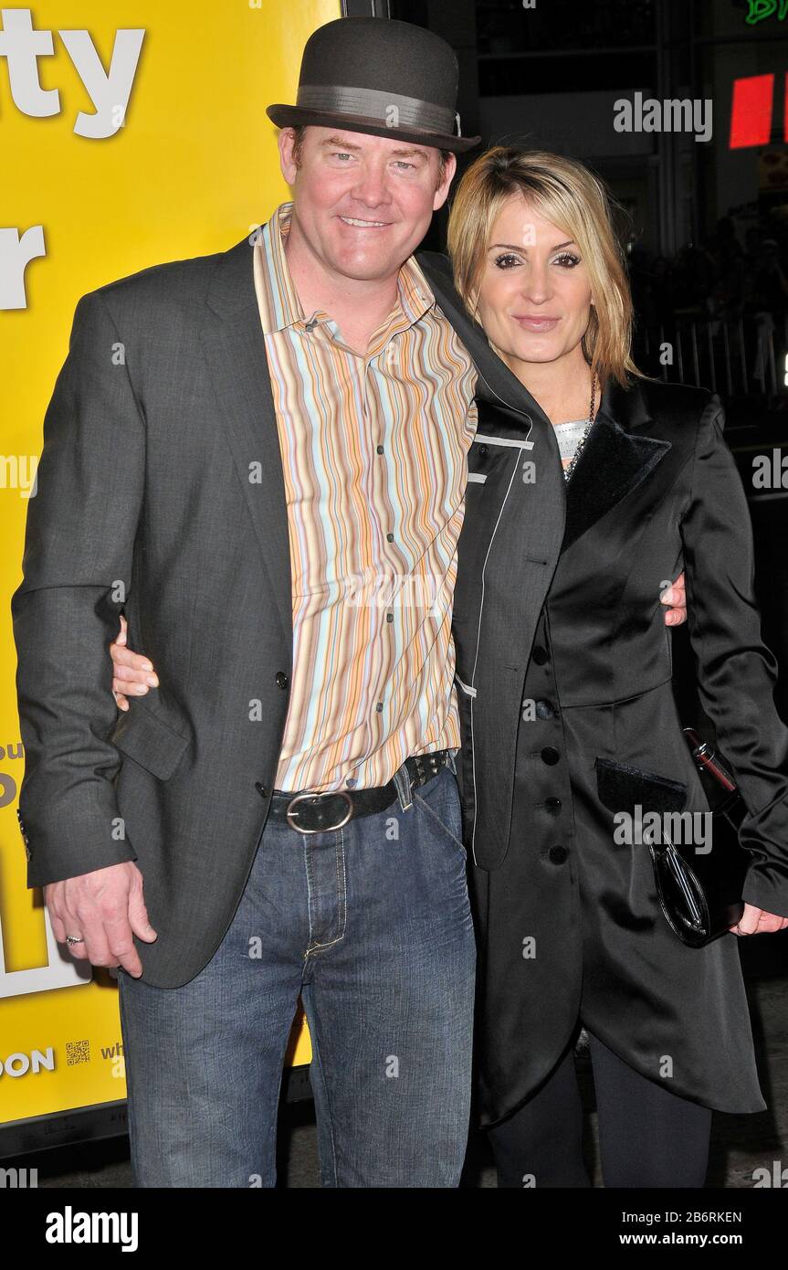 David Koechner and wife Leigh Koechner at the Los Angeles Premiere of ...