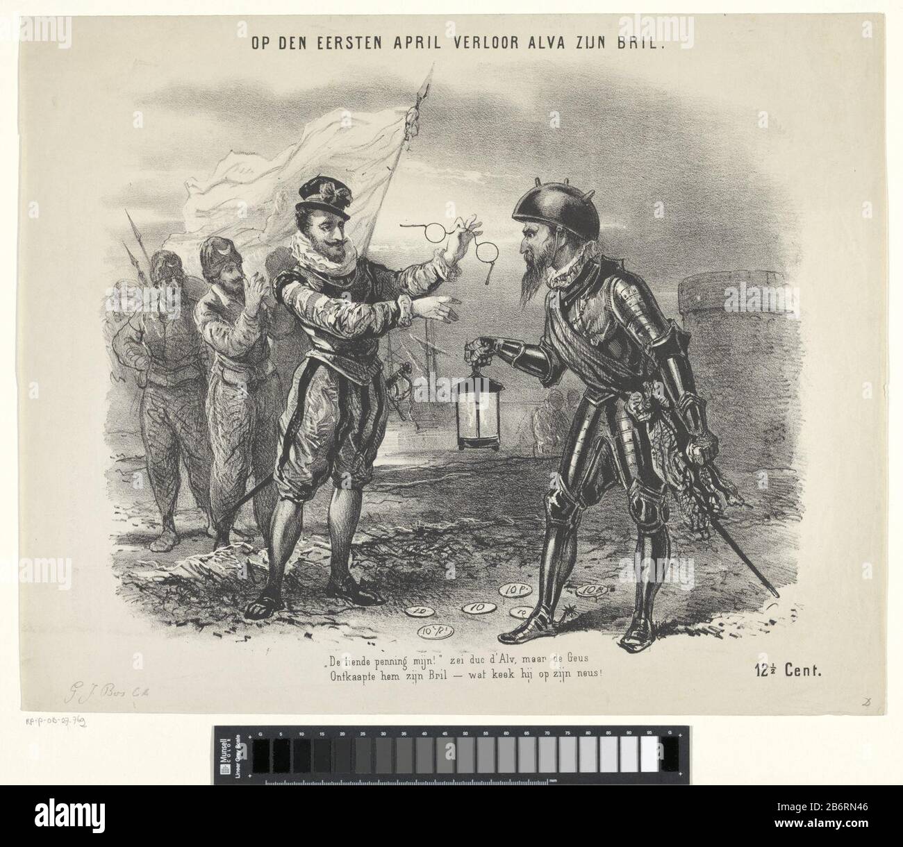 Graaf Alva zoekt zijn bril Op den eersten april verloor Alva zijn bril ...