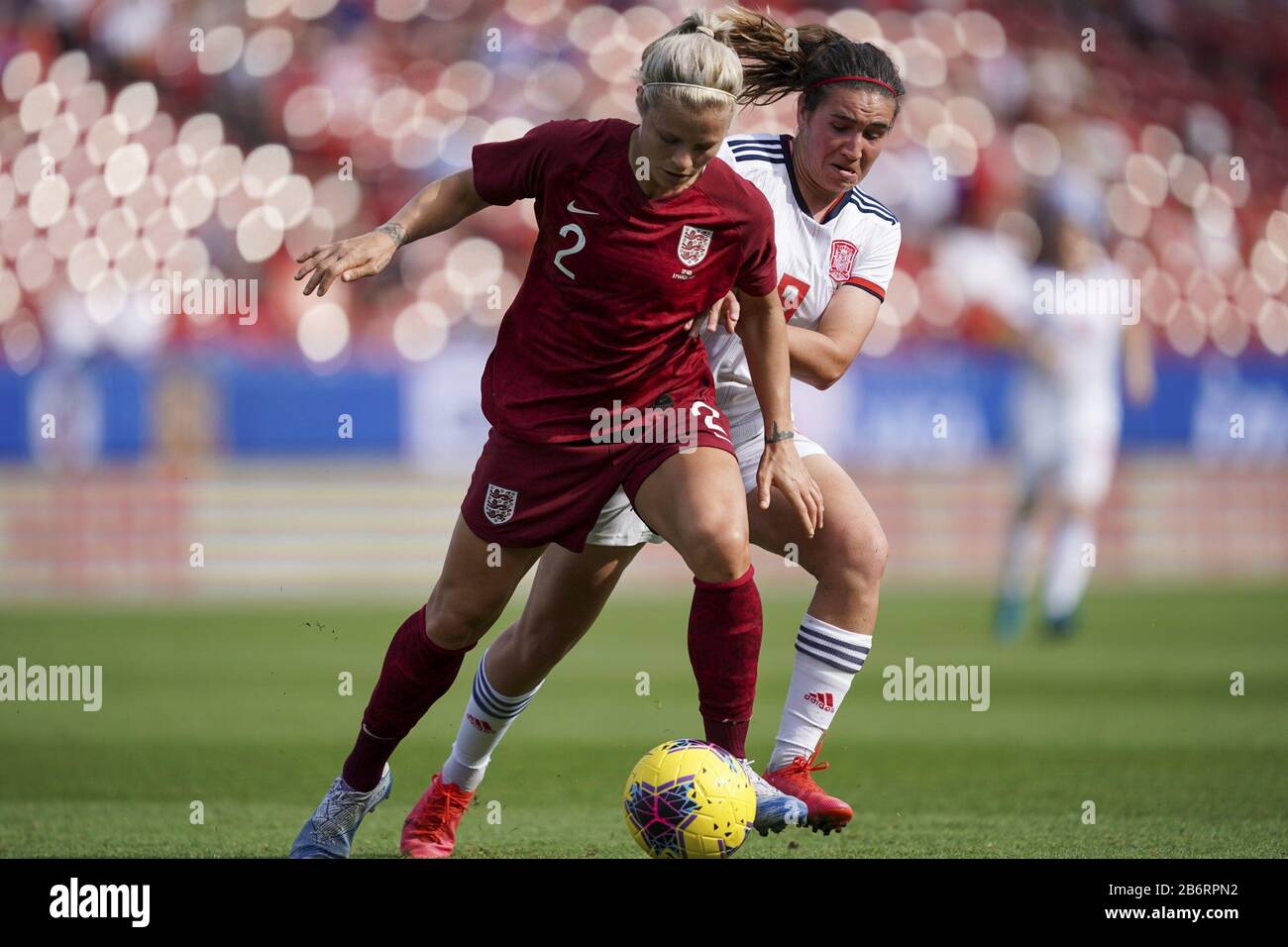 FRISCO. USA. MAR 11: Rachel Daly of England (left) defends against ...
