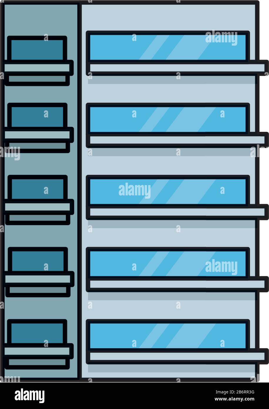 building with windows isolated icon Stock Vector Image & Art - Alamy