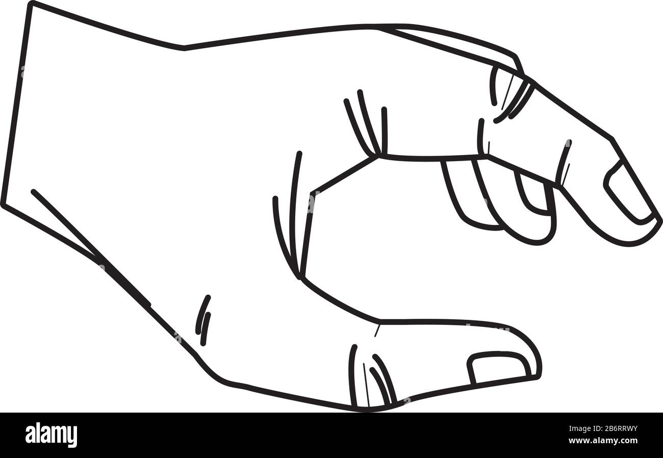 Hand touching something cartoon isolated Stock Vector Image & Art - Alamy