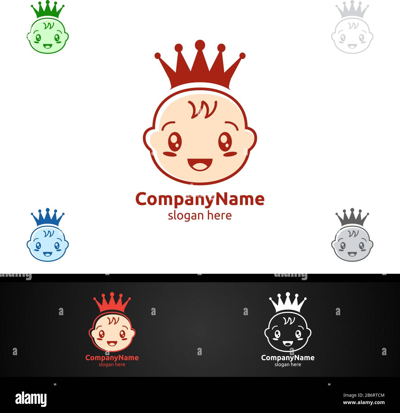 Cute Baby Smile Vector Logo Design Stock Vector Image & Art - Alamy