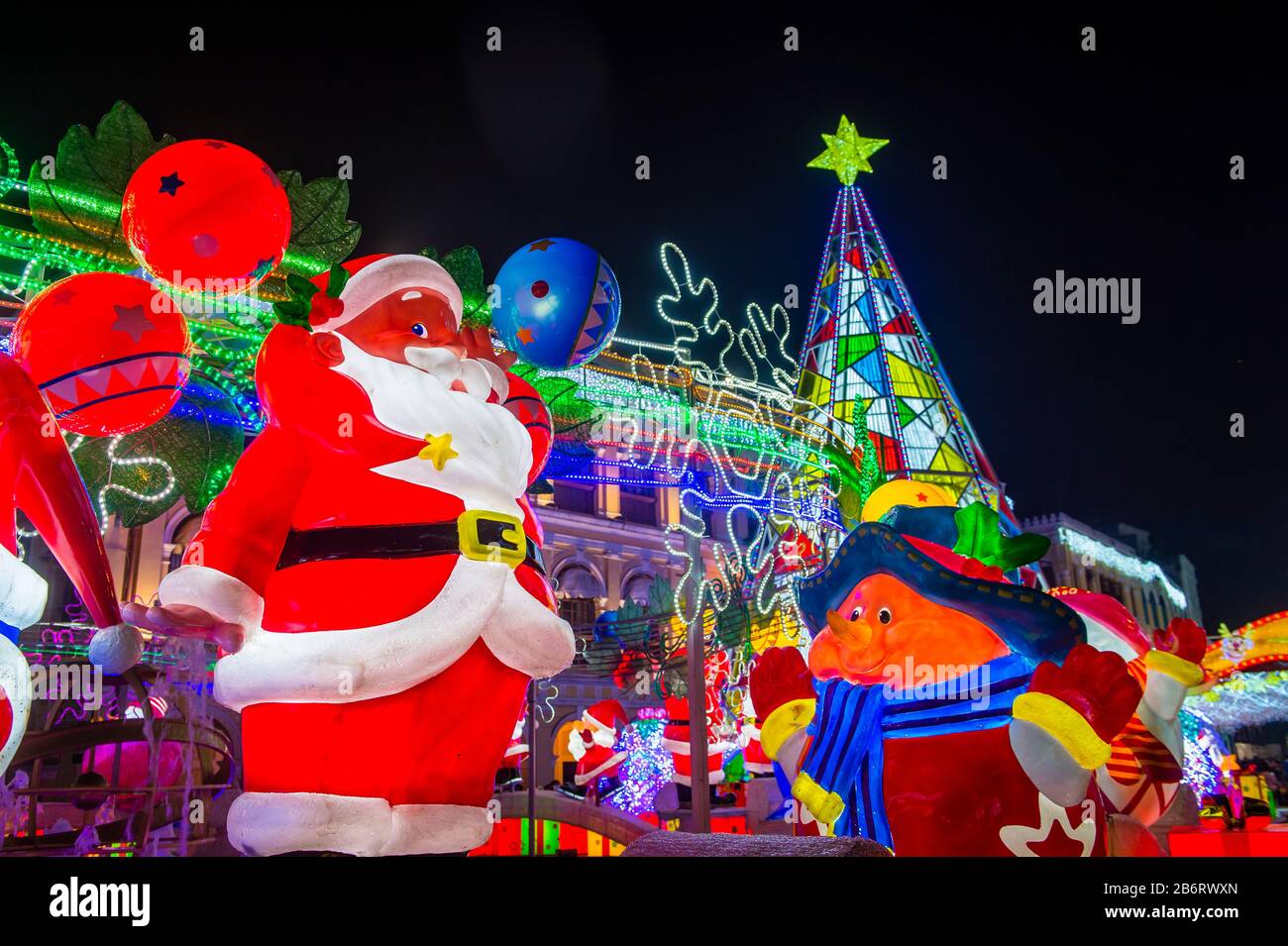 Lights installation in Macau during the annual Macau Light festival ...