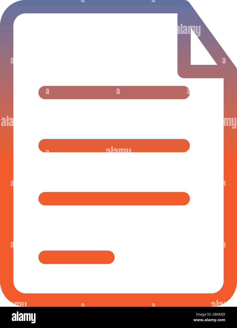 paper document file isolated icon Stock Vector Image & Art - Alamy