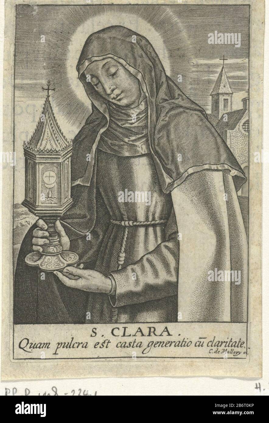 St Clare Of Assisi Monstrance Clipart