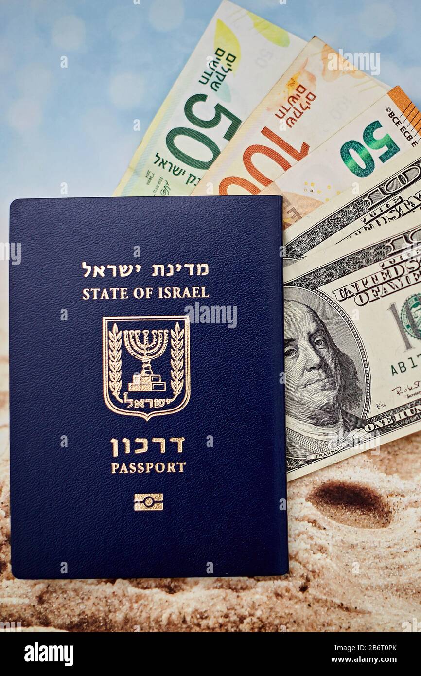 Israeli citizen international passport hundred dollar bills euro and ...