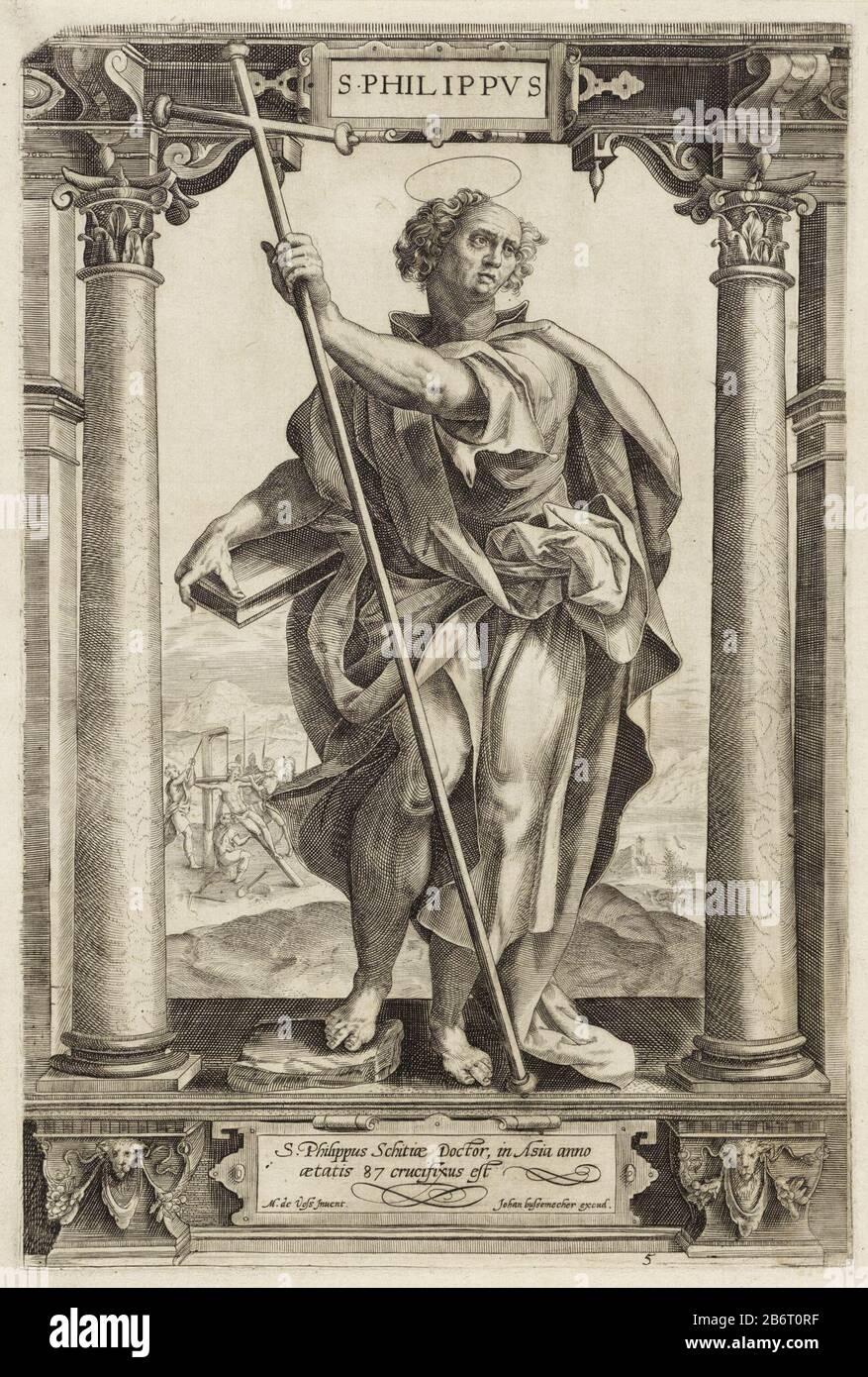 H Filippus S Philippvs (titel op object) Christus en de twaalf ...