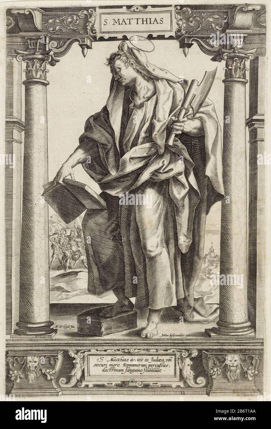 H Mattias S Matthias (titel op object) Christus en de twaalf apostelen ...