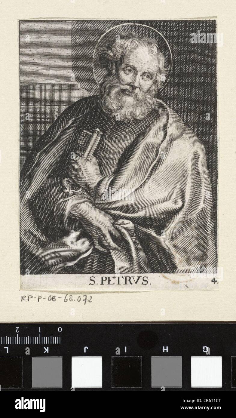 H Petrus S Petrus (titel op object) Christus, Maria en de apostelen ...