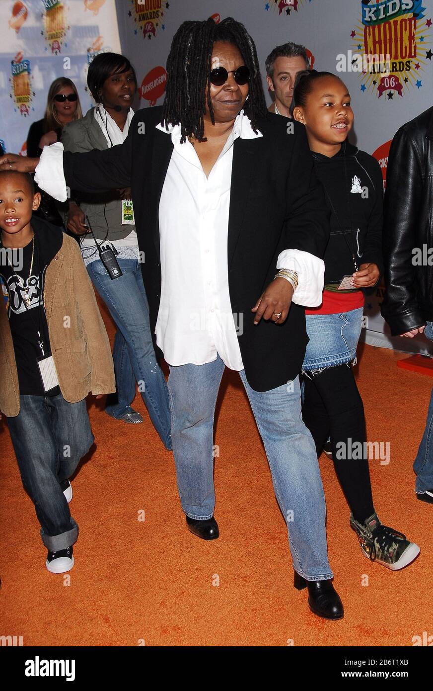 Whoopi Goldberg, grandkids Mason and Jersey at the Nickelodeon's 19th ...