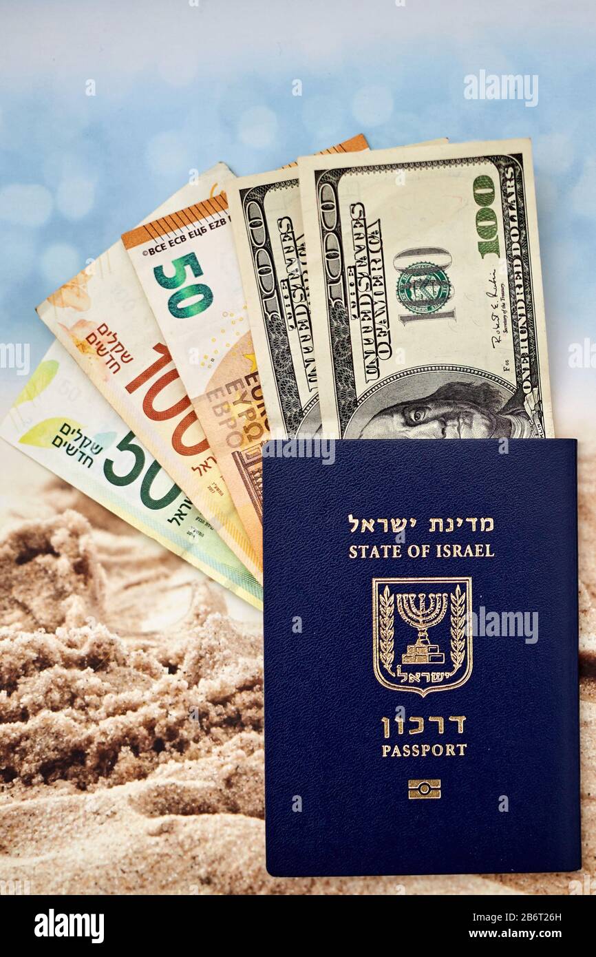 Israeli citizen international passport hundred dollar bills euro and ...