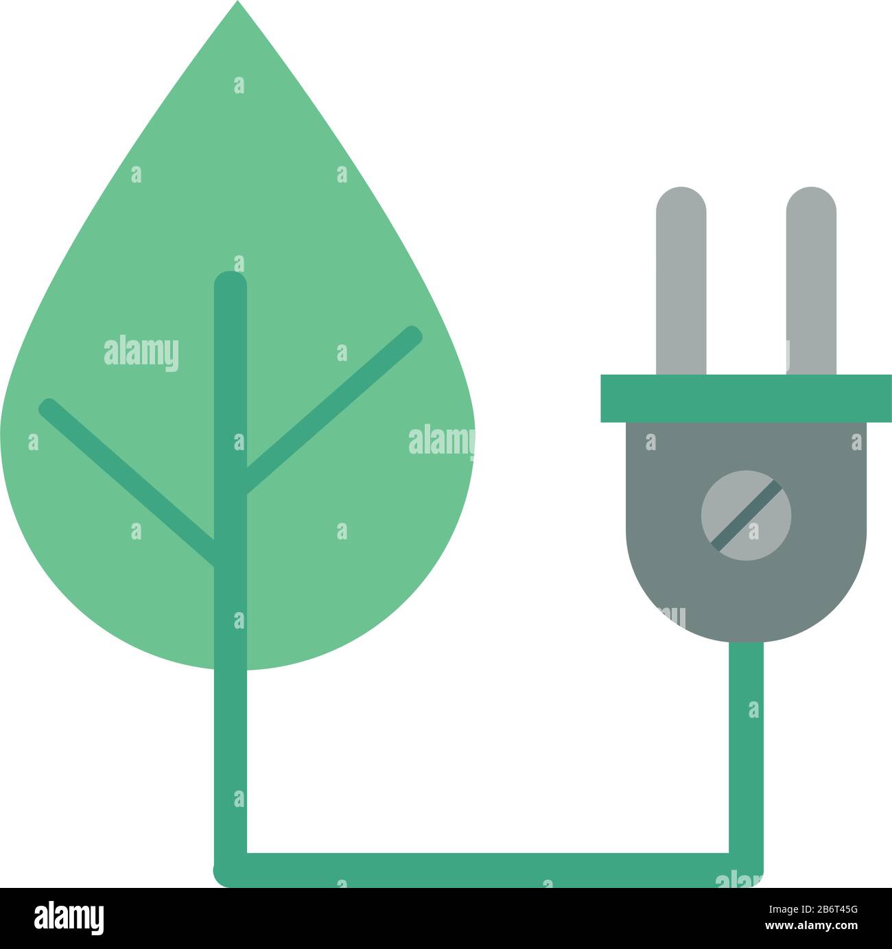 energy connector plug with leaf Stock Vector Image & Art - Alamy