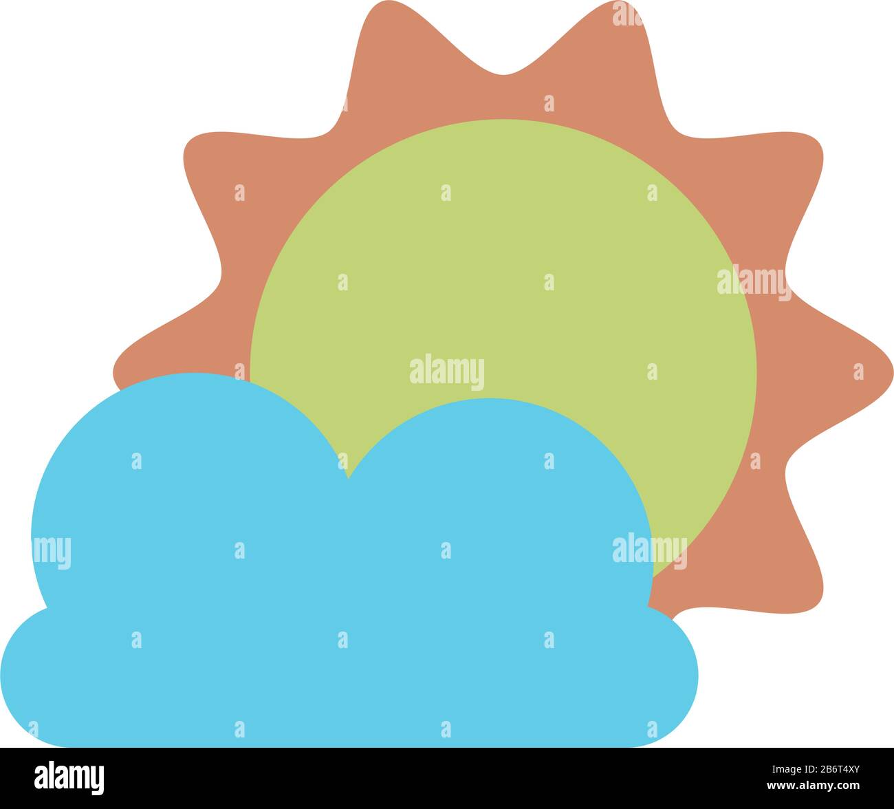 Cloud with sun weather symbol Stock Vector Image & Art - Alamy