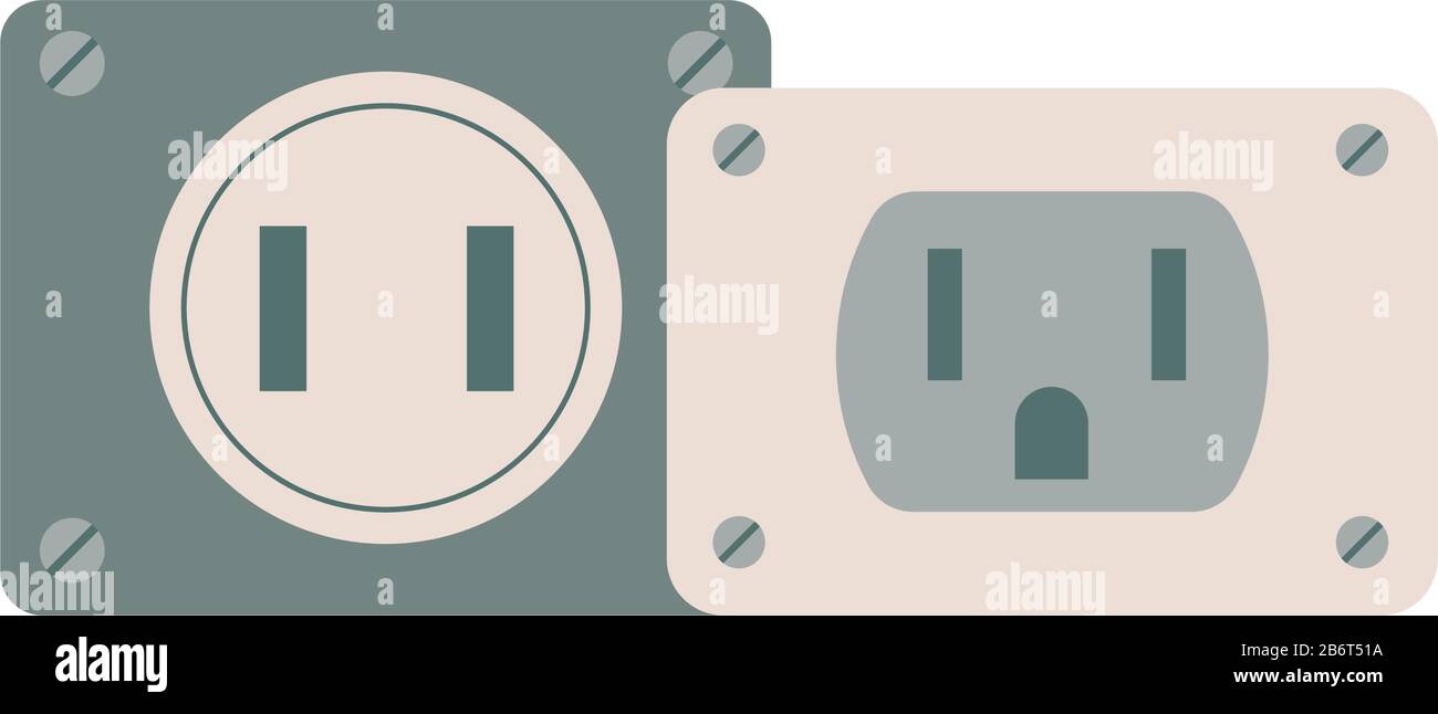electric connection socket isolated icon Stock Vector Image & Art - Alamy