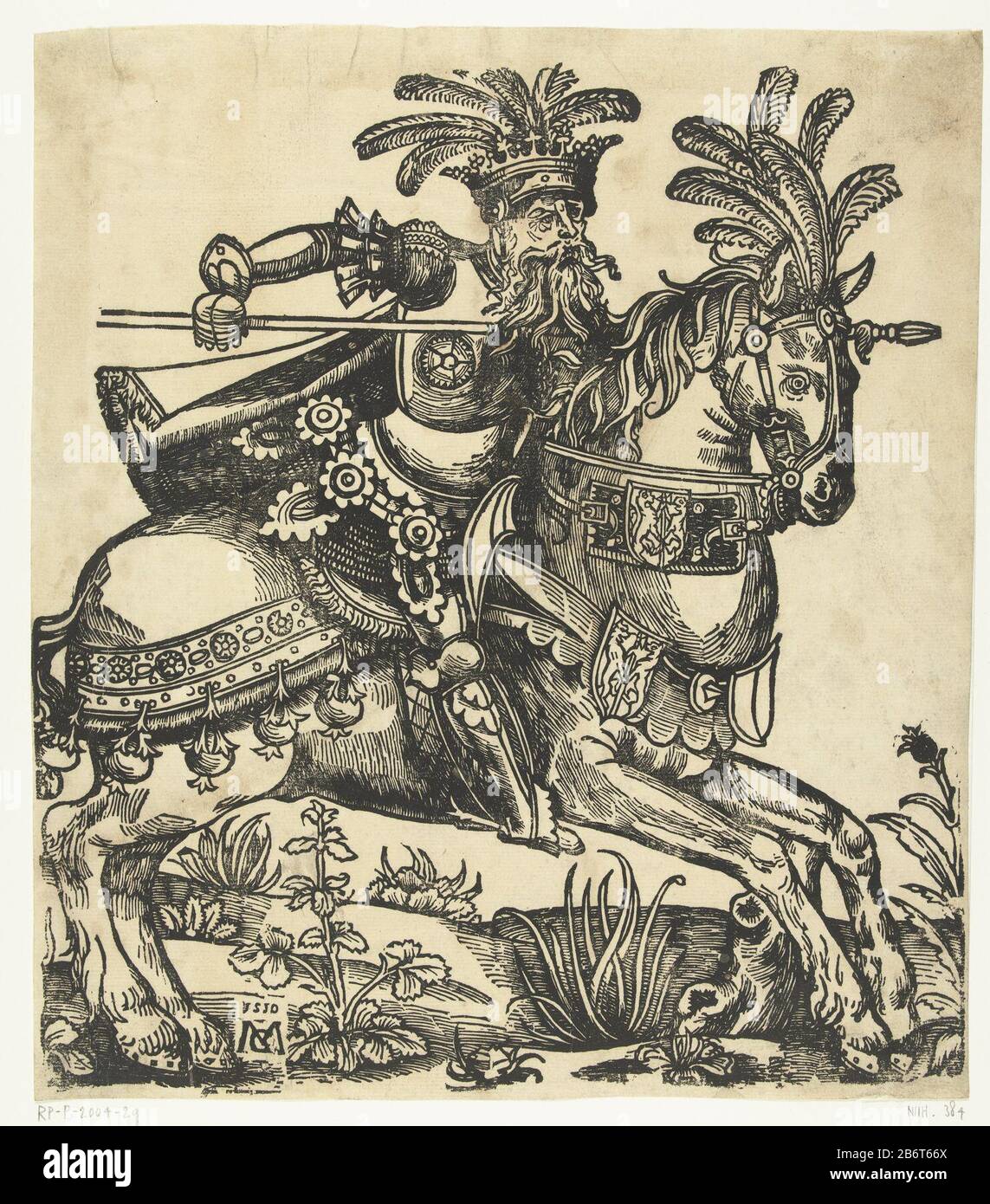 Hector van Troje 19th century reprint 16th century block. Hector Trojan ...