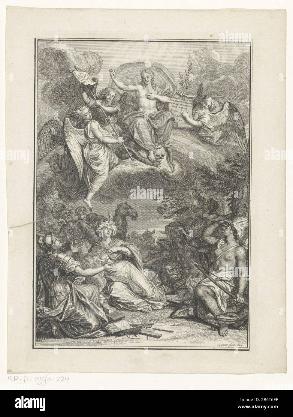 Heidense volken in aanbidding van Christus in de hemel The pagan ...