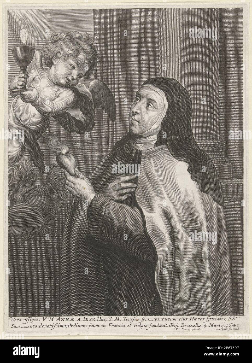 The Saint Anne of St. Bartholomew in the habit of the Carmelites. An ...