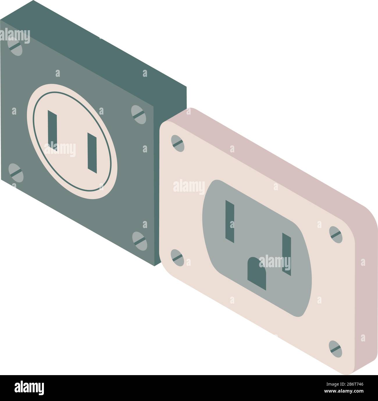 electric connection socket isolated icon Stock Vector Image & Art - Alamy